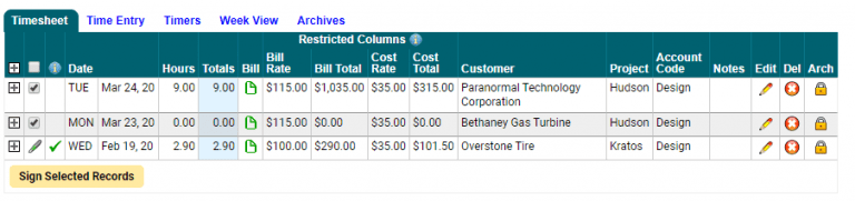Signing Your Timesheet