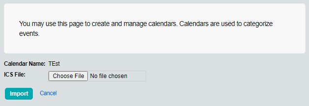 Importing Calendars