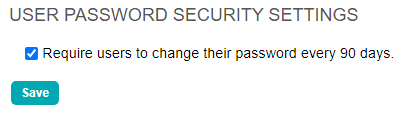 Password Update Requirement